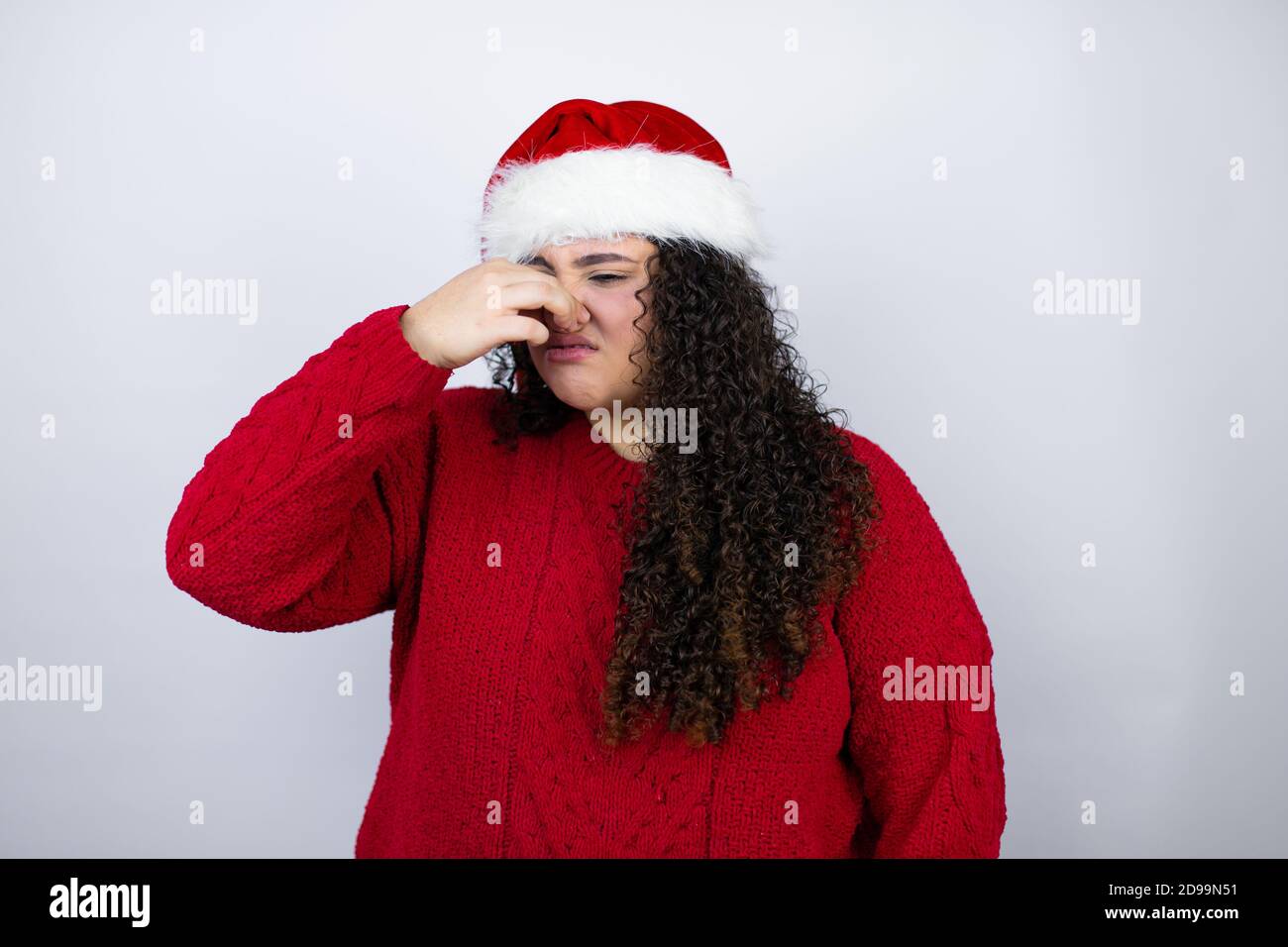 Woman unhappy size of nose hi-res stock photography and images - Alamy