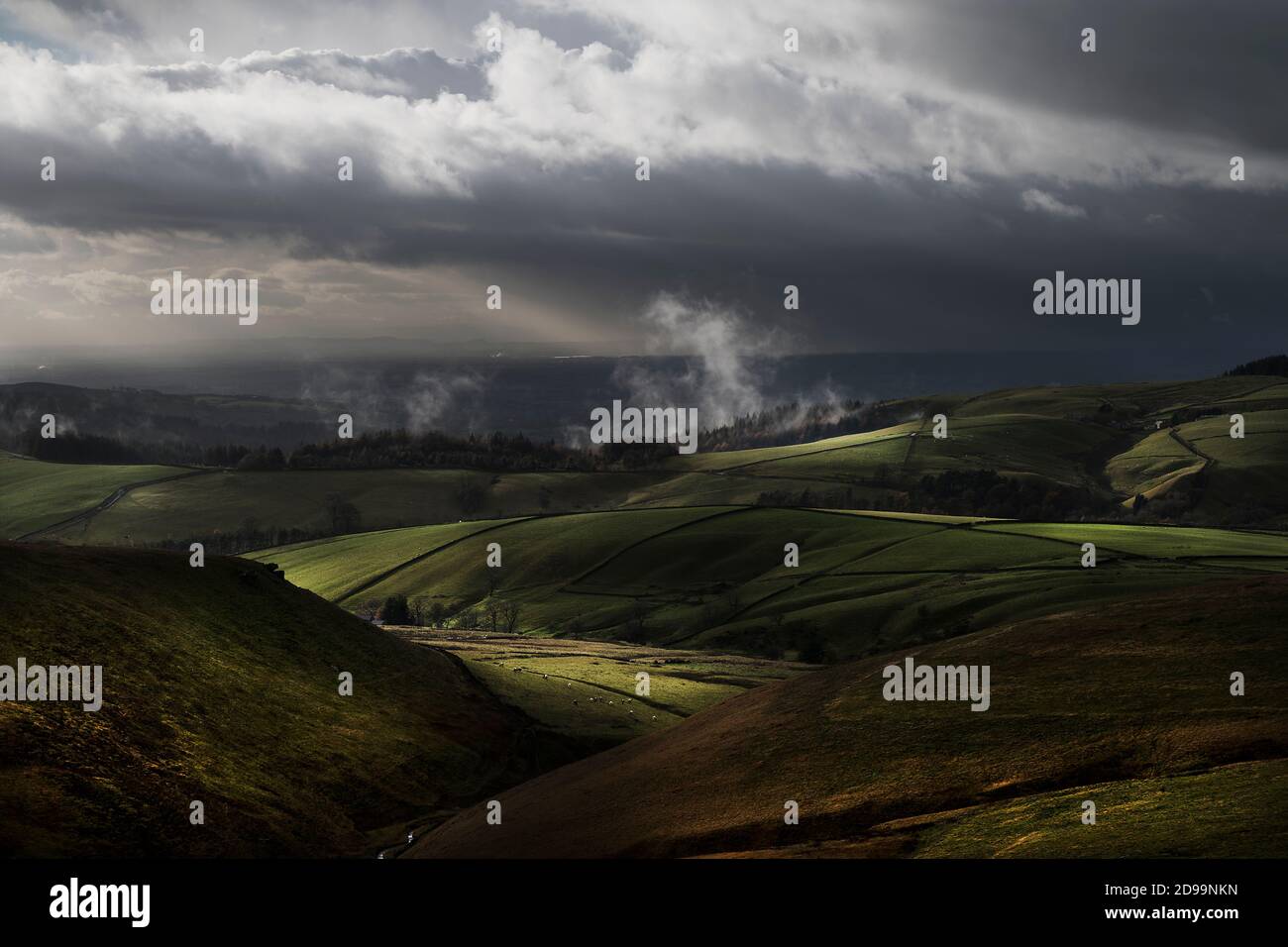 Sun through breaking cloud and trees hi-res stock photography and ...