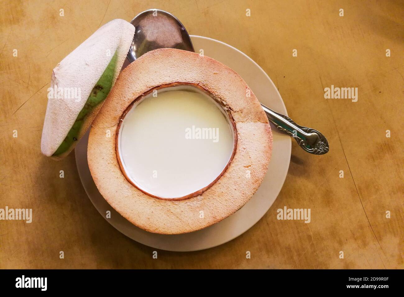 Refreshing, delicious coconut pudding, popular in Kota Kinabalu, Sabah ...