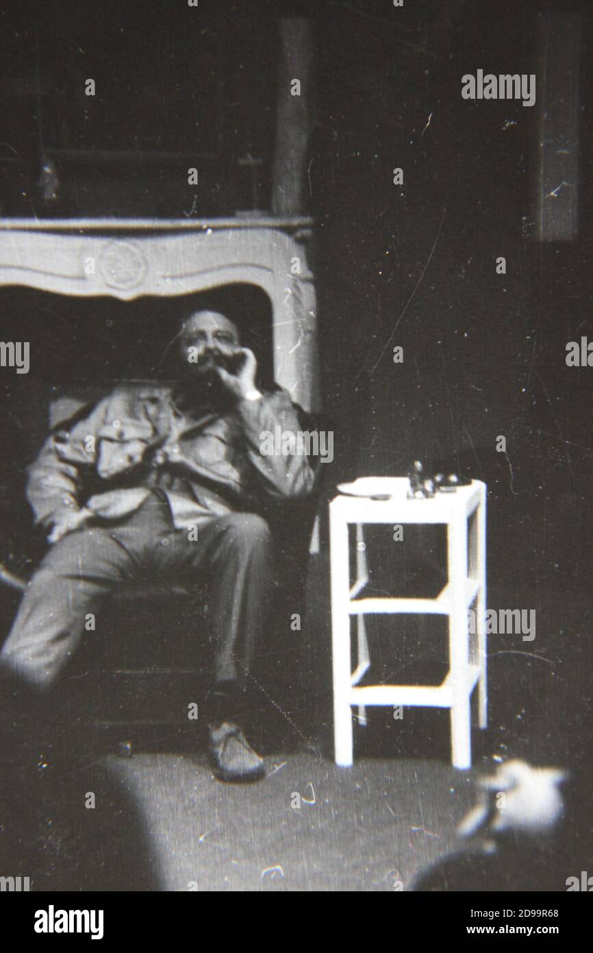 Fine 1970s vintage black and white photography of a play being acted on ...