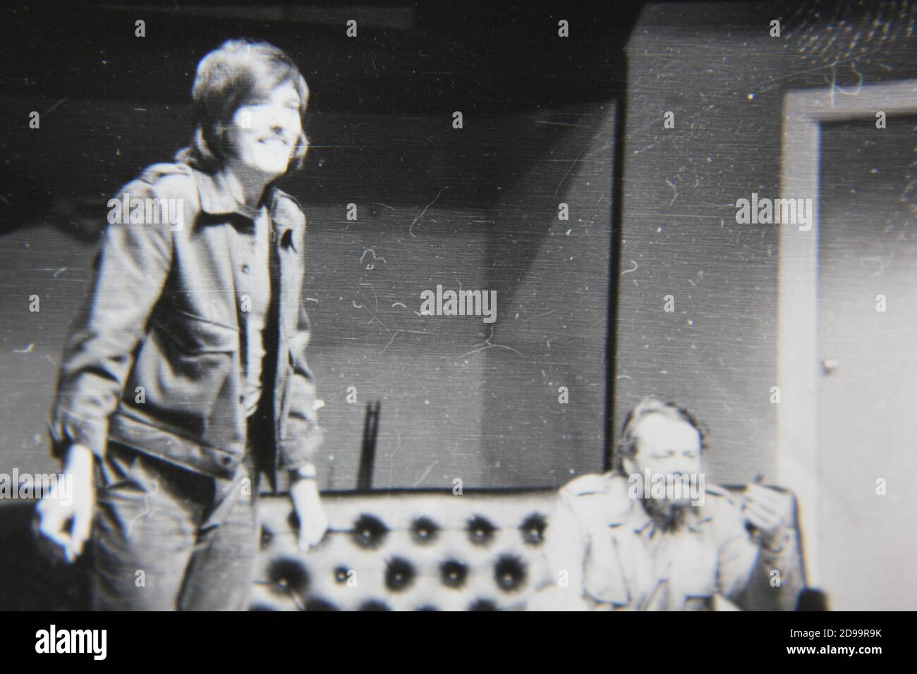 Fine 1970s vintage black and white photography of a play being acted on ...