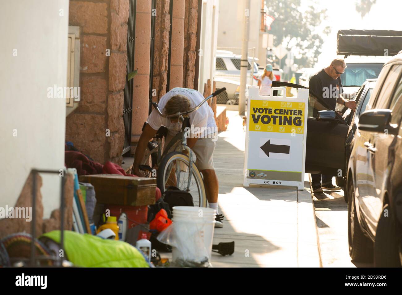 San Clemente, California, USA. 3rd Nov, 2020. Homeless people station ...
