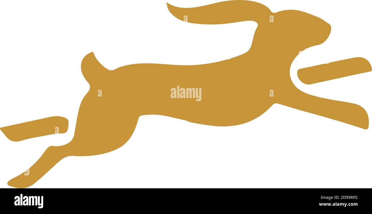 Rabbit running vector art hi-res stock photography and images - Alamy