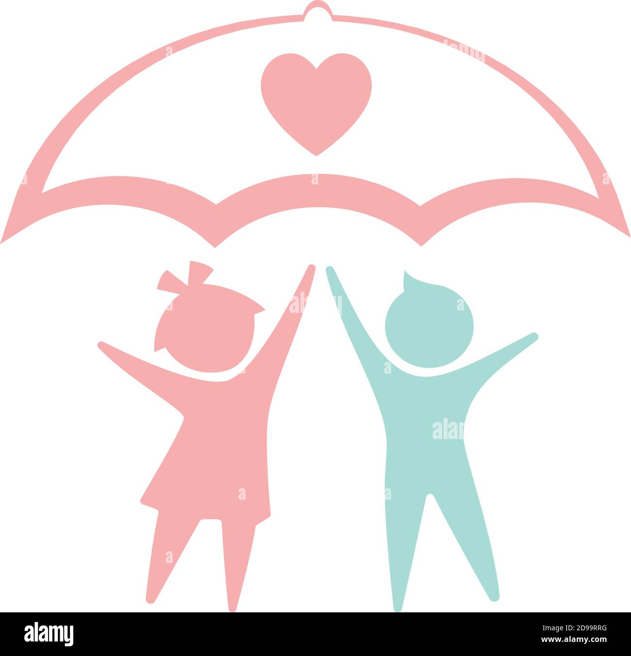 Boy umbrella silhouette hi-res stock photography and images - Alamy