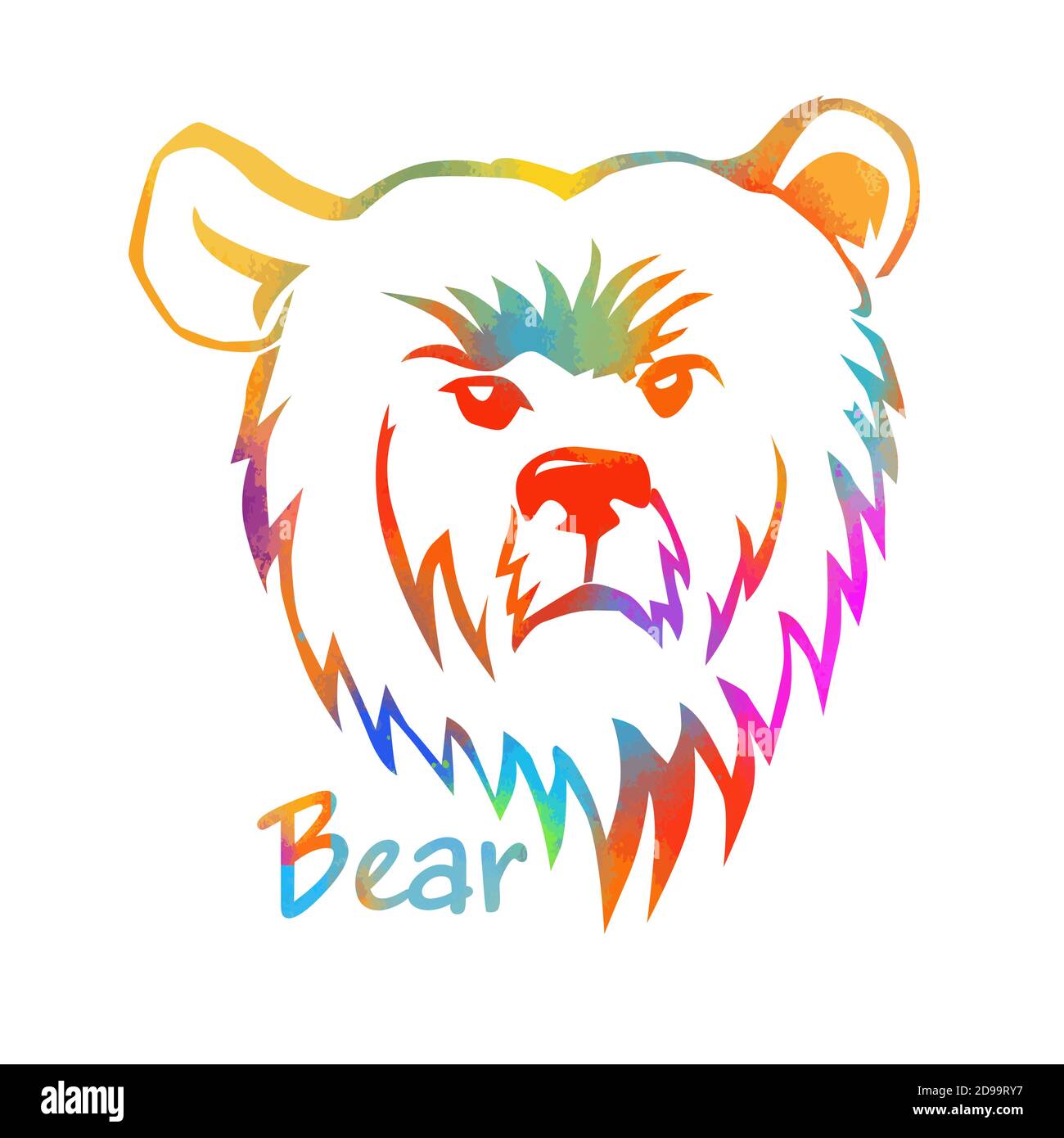 Multicolored bear symbol. Vector illustration Stock Vector Image & Art ...