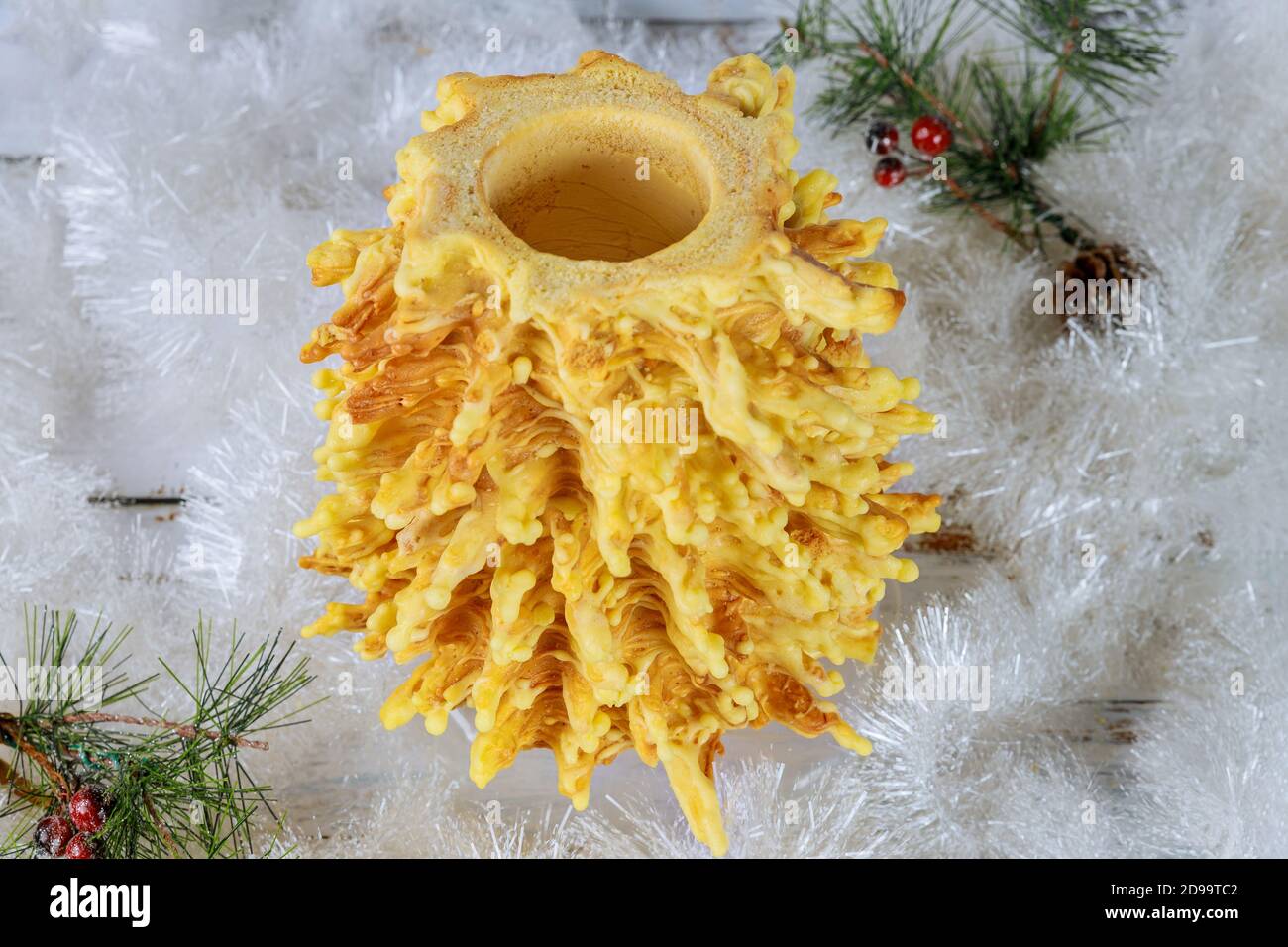 Sakotis traditional lithuanian cake for Christmas or New Year Stock ...