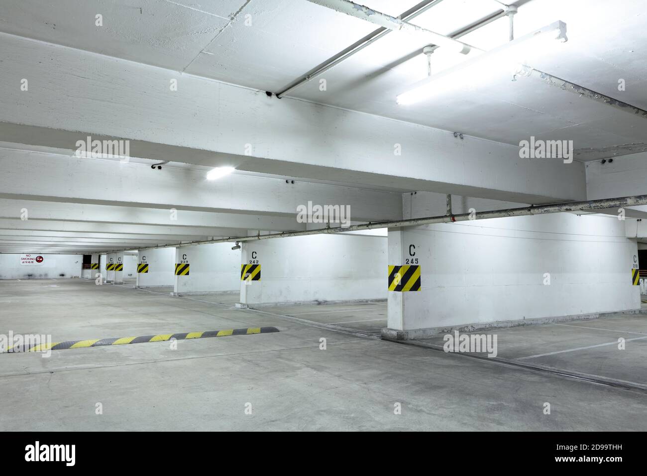 Basement Parking Ramp Slope Slope On Car Park Building Stock Photo
