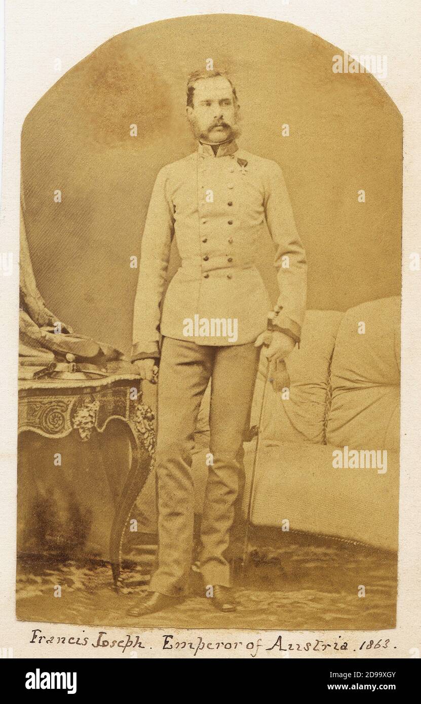 1863 , AUSTRIA : The austrian Kaiser FRANZ JOSEF ( 1830 - 1916 ...