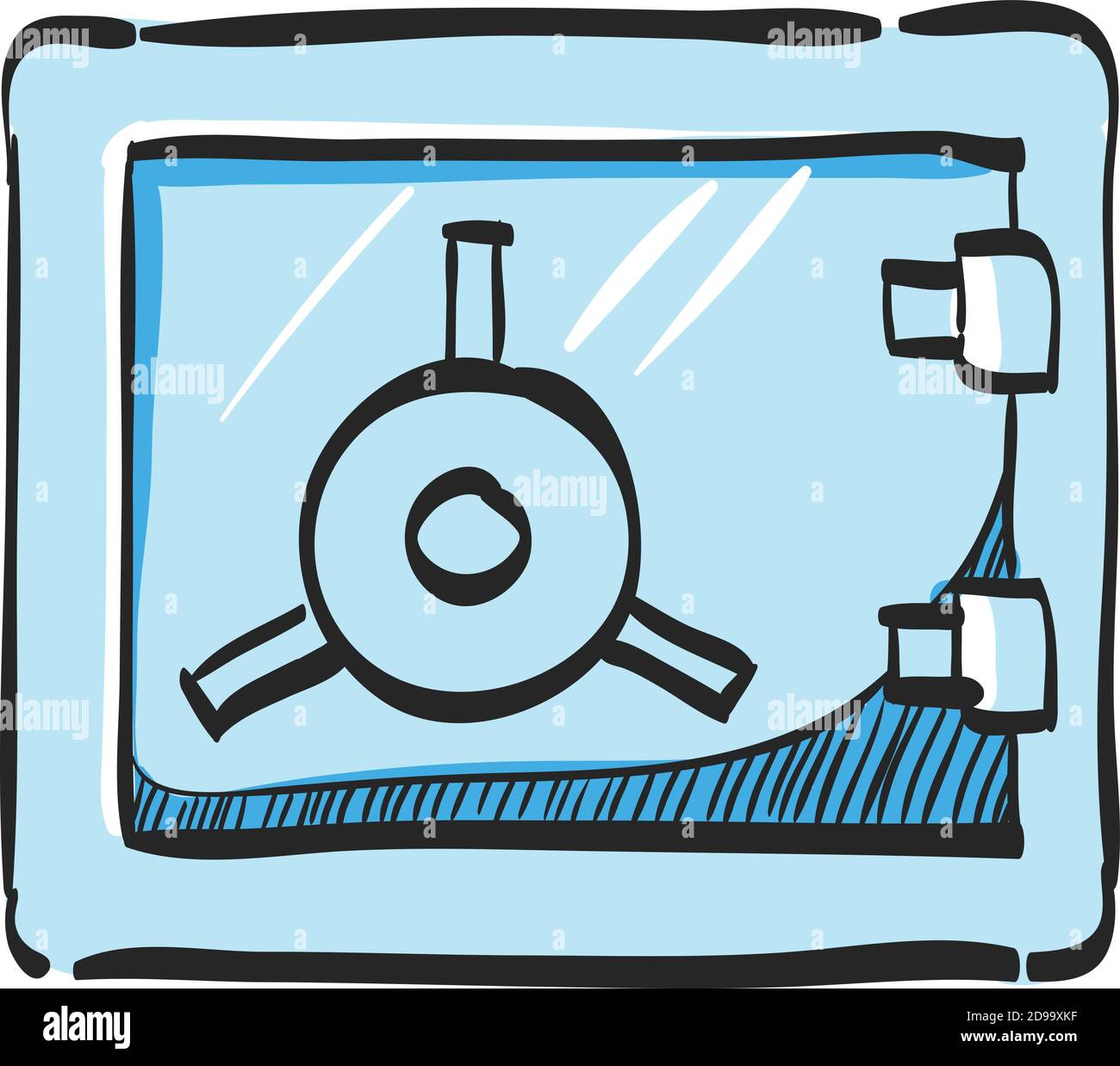 Safe box icon in color drawing. Bank, money, wealth, store Stock Vector ...