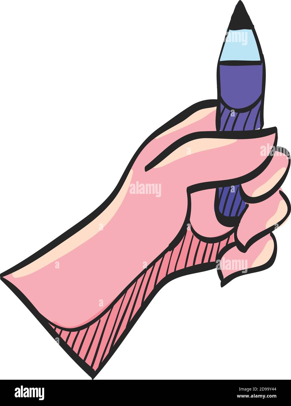 Pencil measure icon in color drawing. Painting, scaling, artist Stock ...