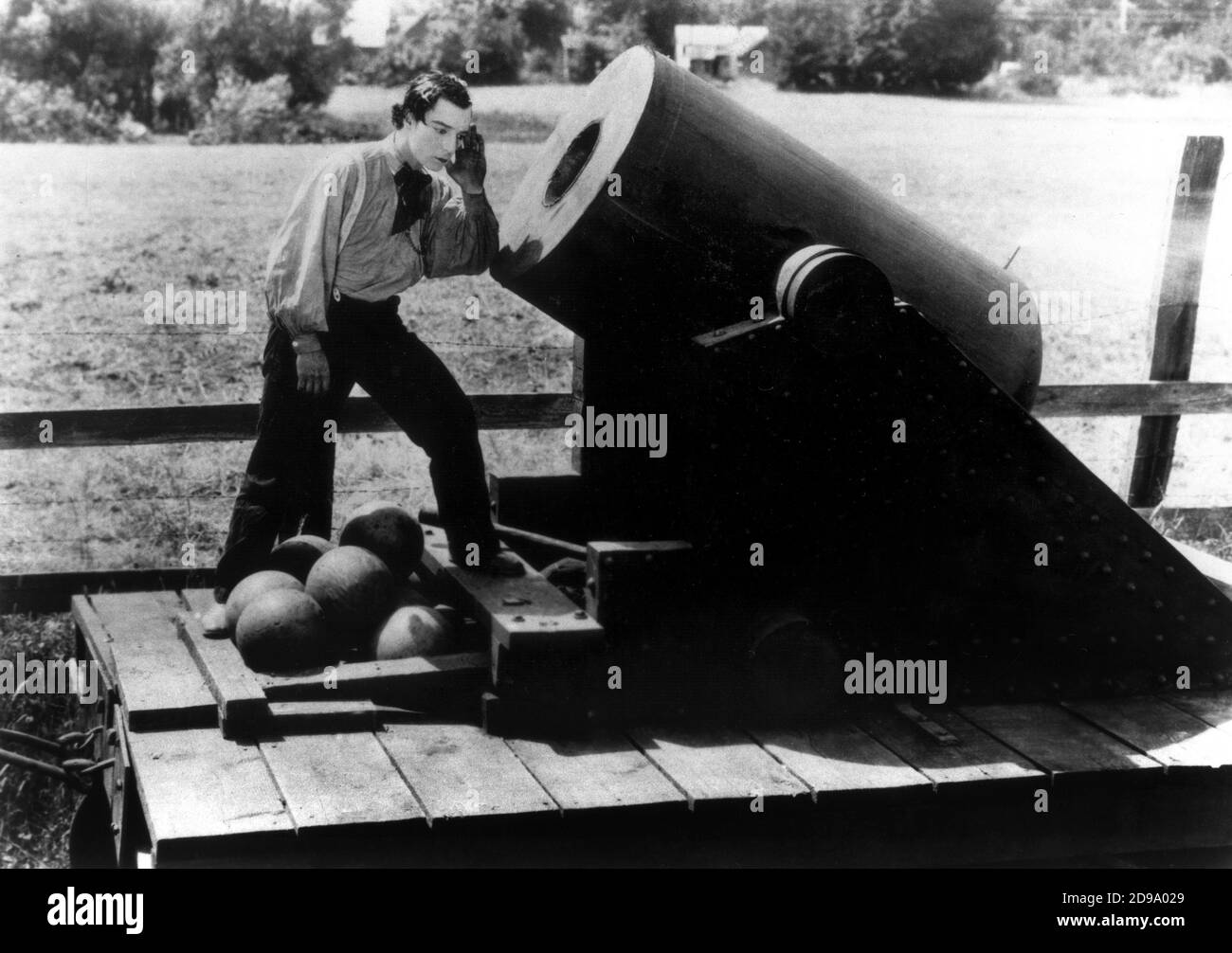 The silent movie actor BUSTER KEATON ( 1895 - 1966 ) in THE GENERAL ...