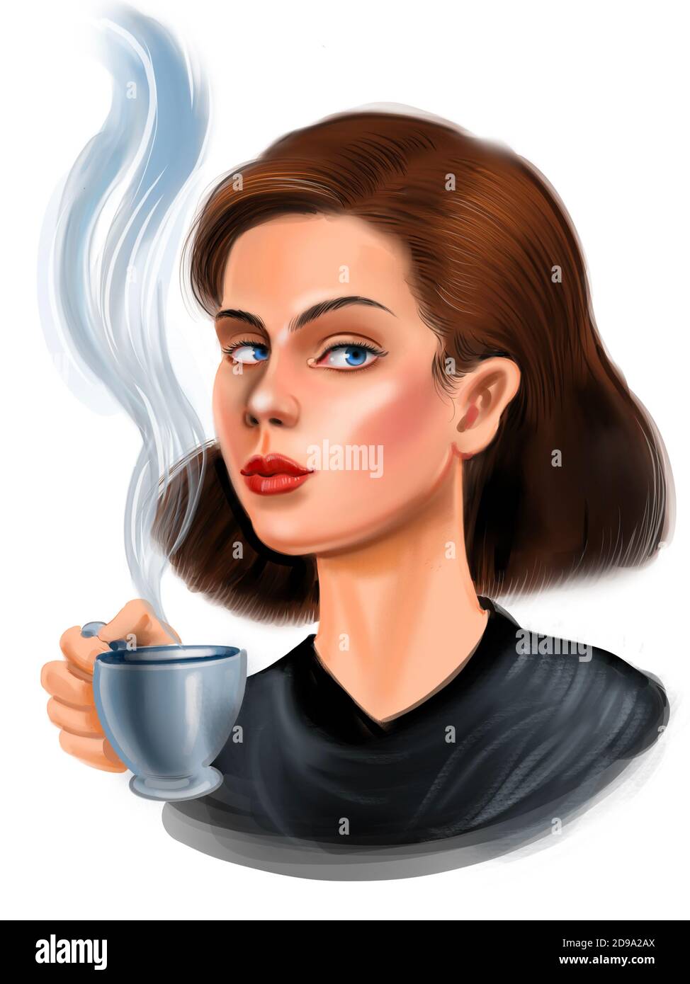 Hot girl sketch Cut Out Stock Images & Pictures - Alamy