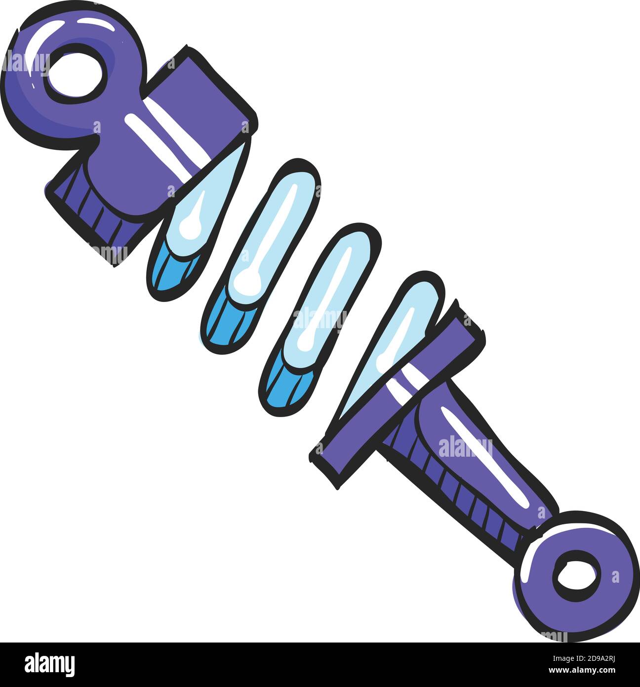 Shock absorber icon in color drawing. Transportation motorcycle bike ...