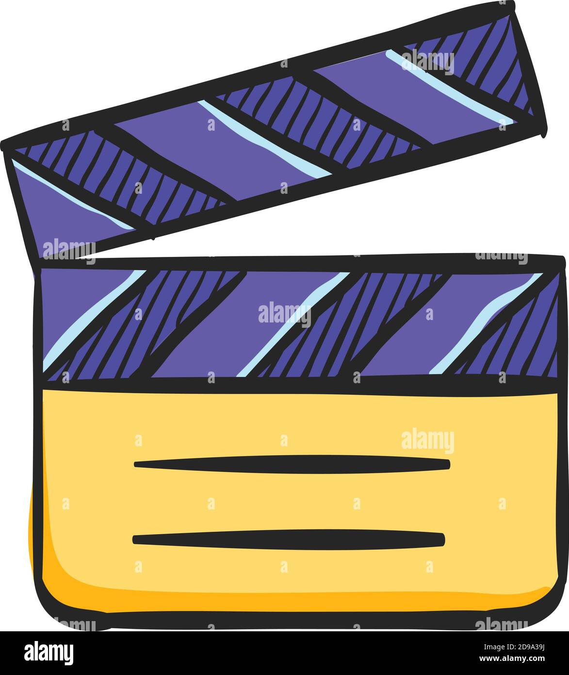 Cinema film icon in color drawing. Symbol records take start Stock ...