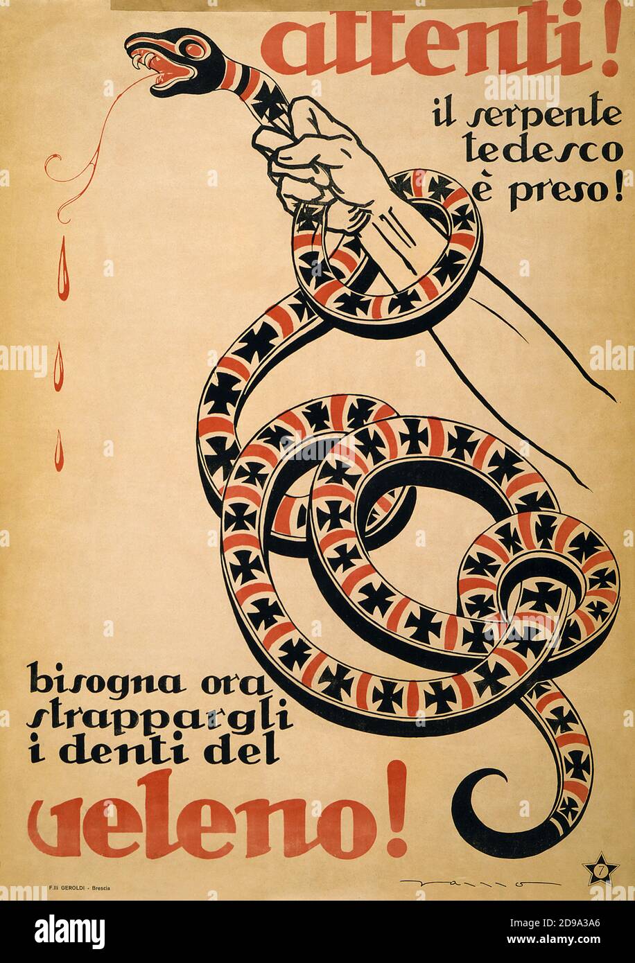 World war italian propaganda poster hi-res stock photography and images ...