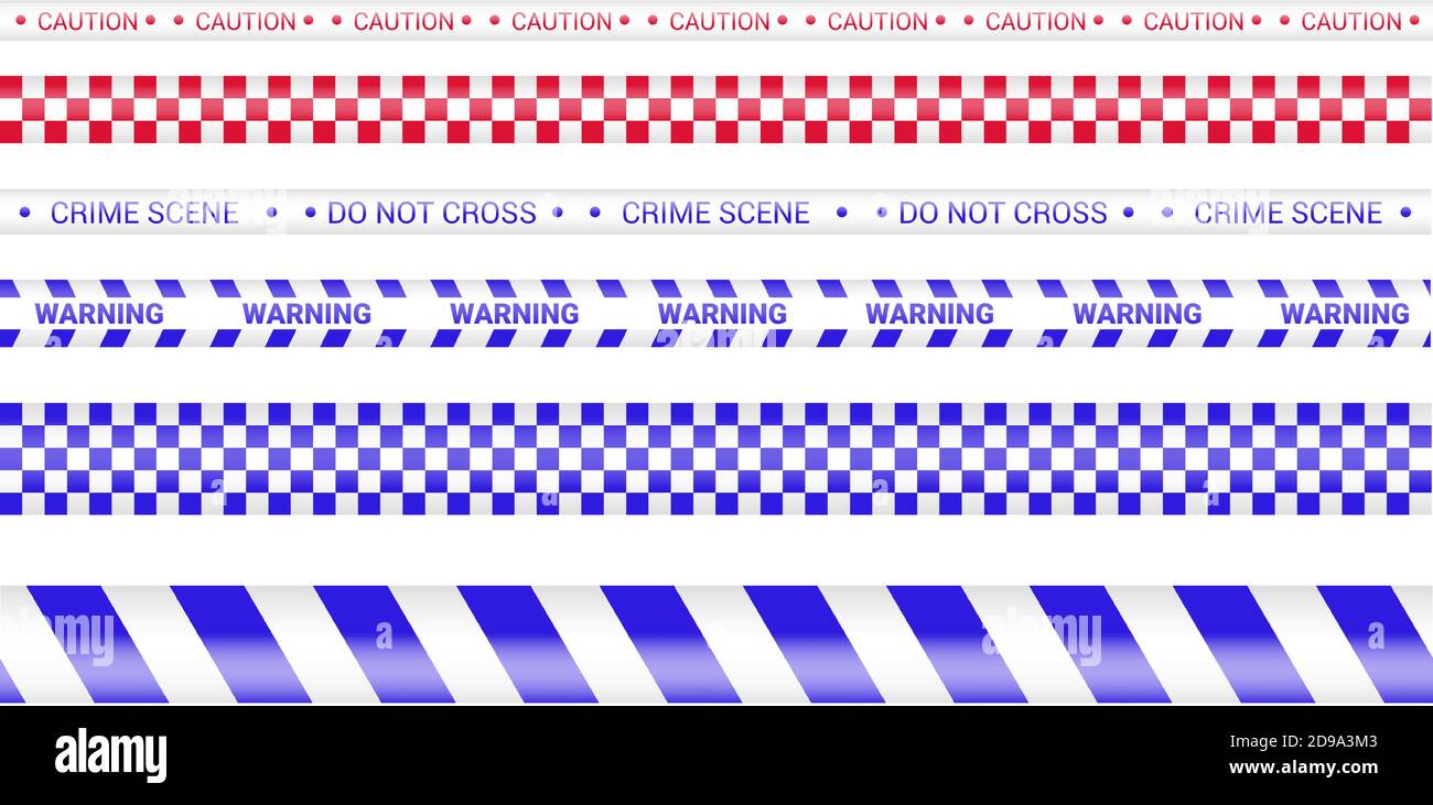 Police tape, crime danger line. Caution police lines isolated. Warning ...