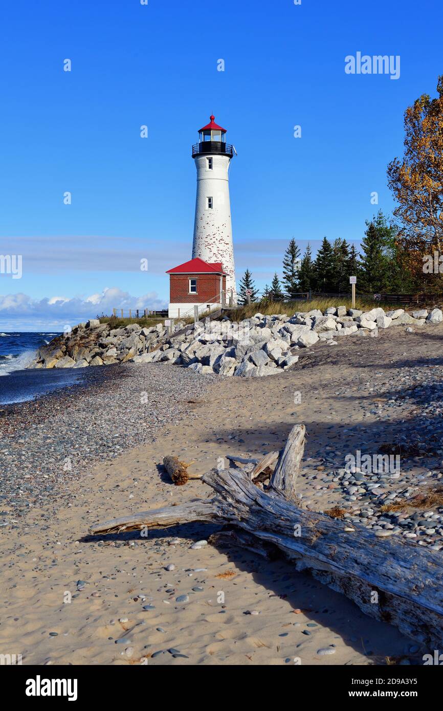 Paradise, Michigan, USA. The Crisp Point Light was one of five U.S ...