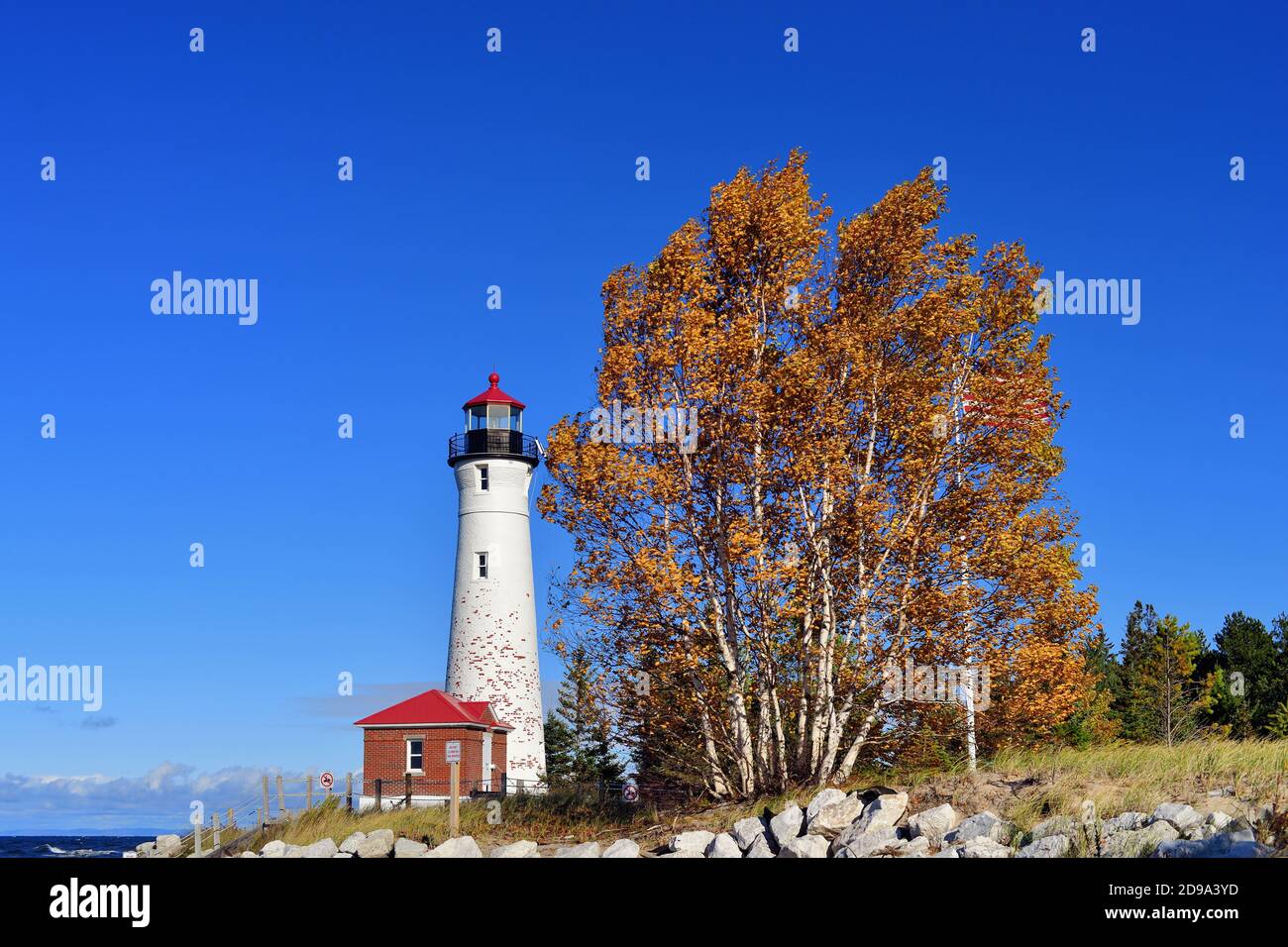Paradise, Michigan, USA. The Crisp Point Light was one of five U.S ...