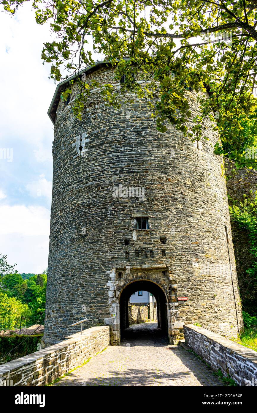 Old castle in the historic town of Monschau, Germany Stock Photo - Alamy