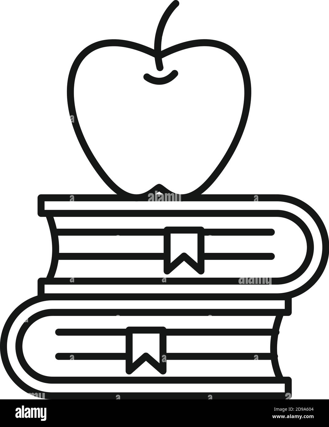 Apple book stack icon, outline style Stock Vector Image & Art - Alamy