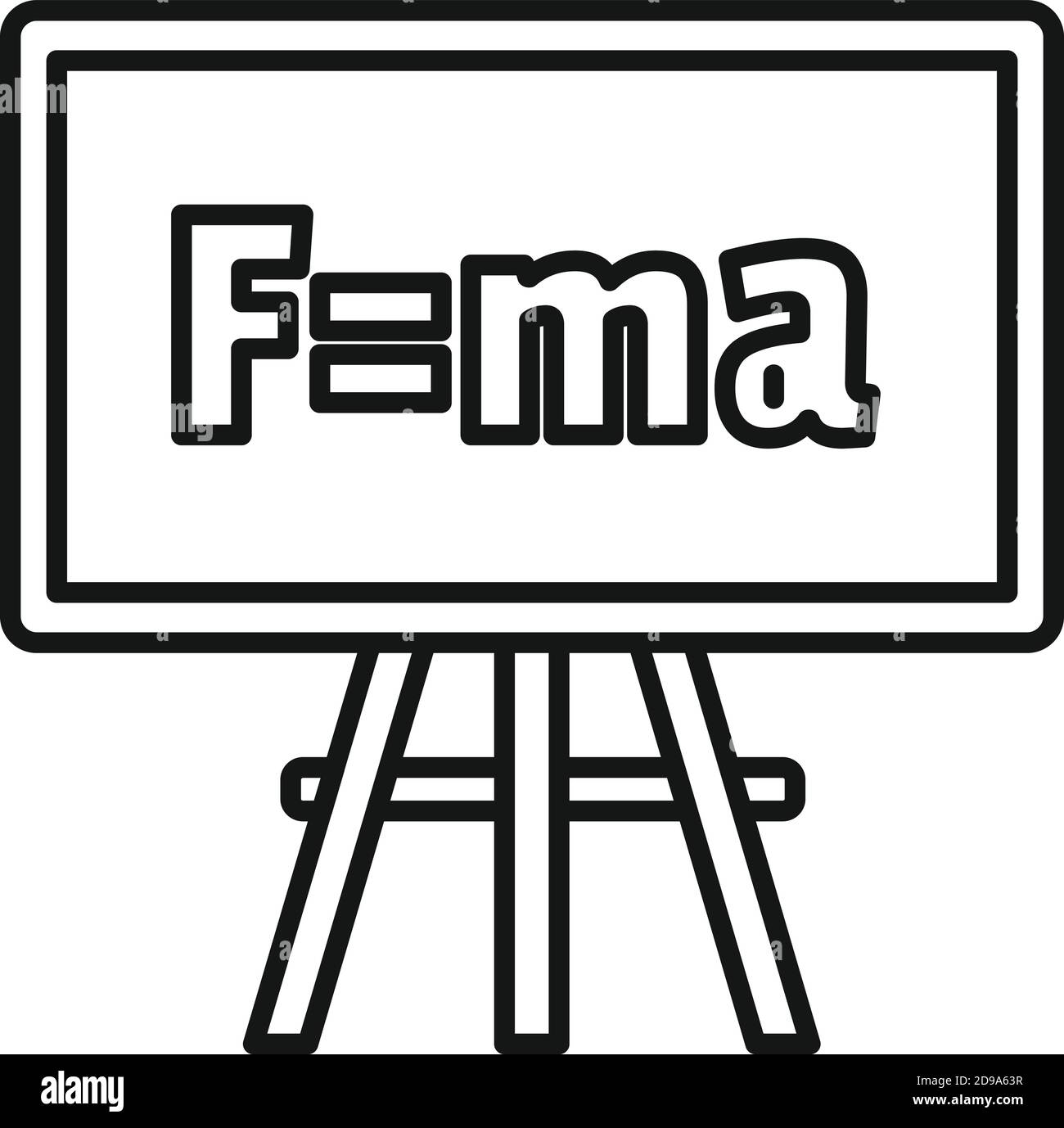 School board icon, outline style Stock Vector Image & Art - Alamy