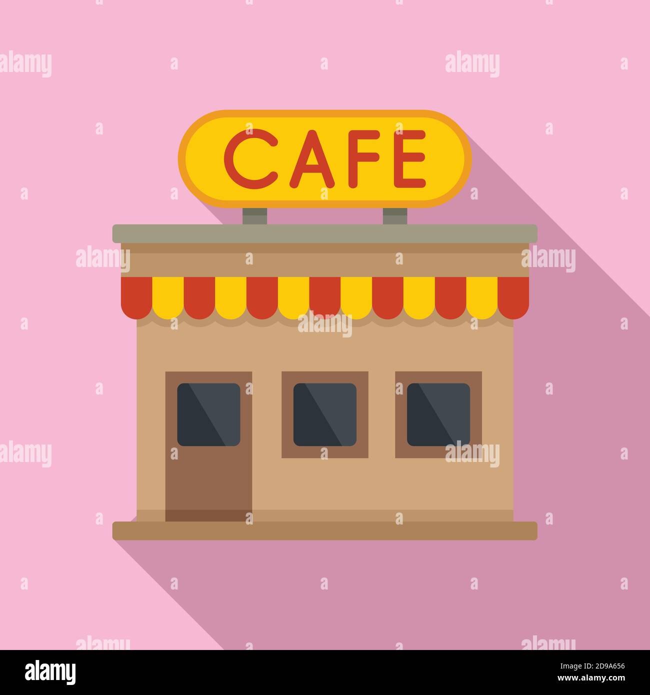 French street cafe icon, flat style Stock Vector Image & Art - Alamy