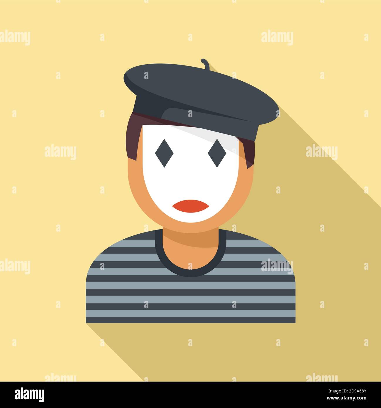 French artist icon, flat style Stock Vector Image & Art - Alamy