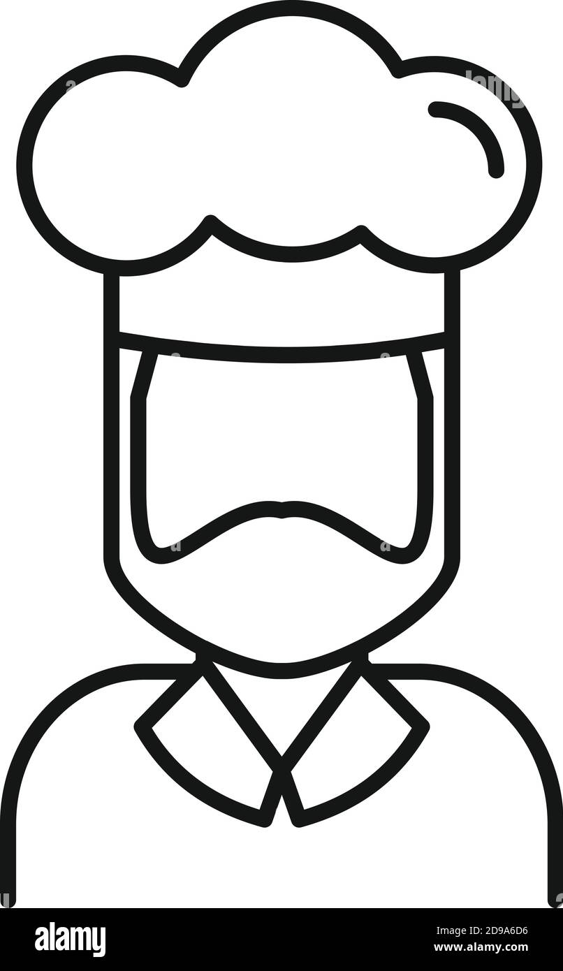 French chef icon, outline style Stock Vector Image & Art - Alamy