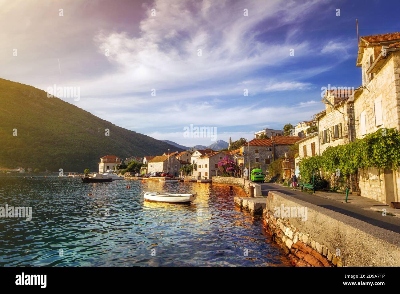 Lepetane, Montenegro - 09/10/2018 - Lepetane, a small fishing village ...