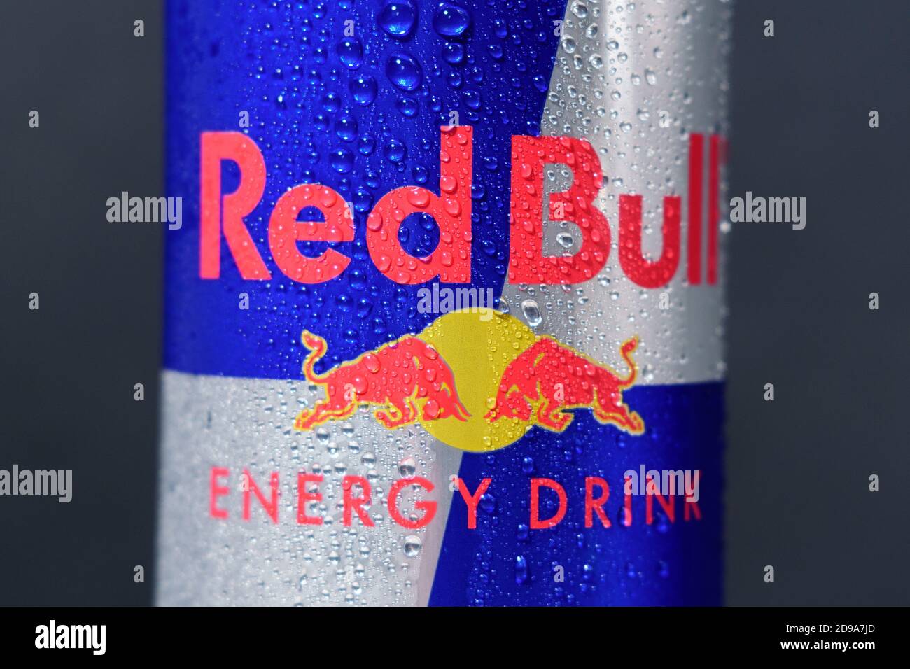 Tyumen, Russia-November 01, 2020: Aluminium can of Red Bull Energy ...