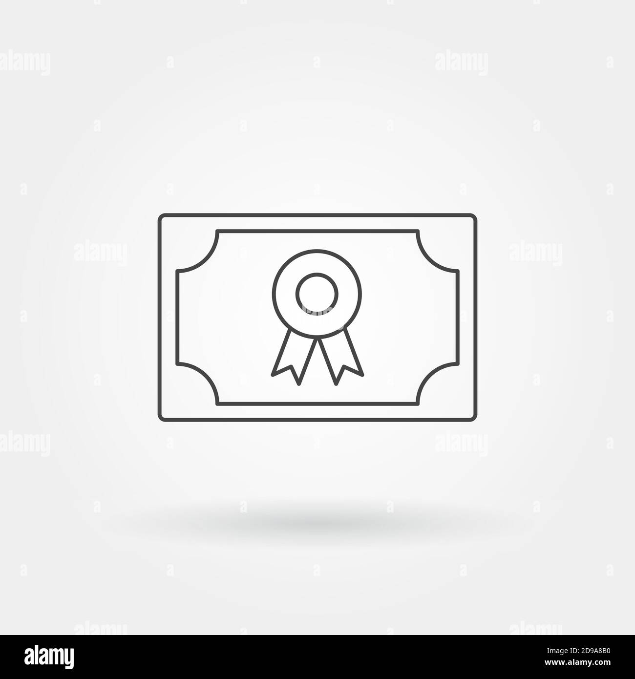 certificate paper single isolated icon with modern line or outline ...