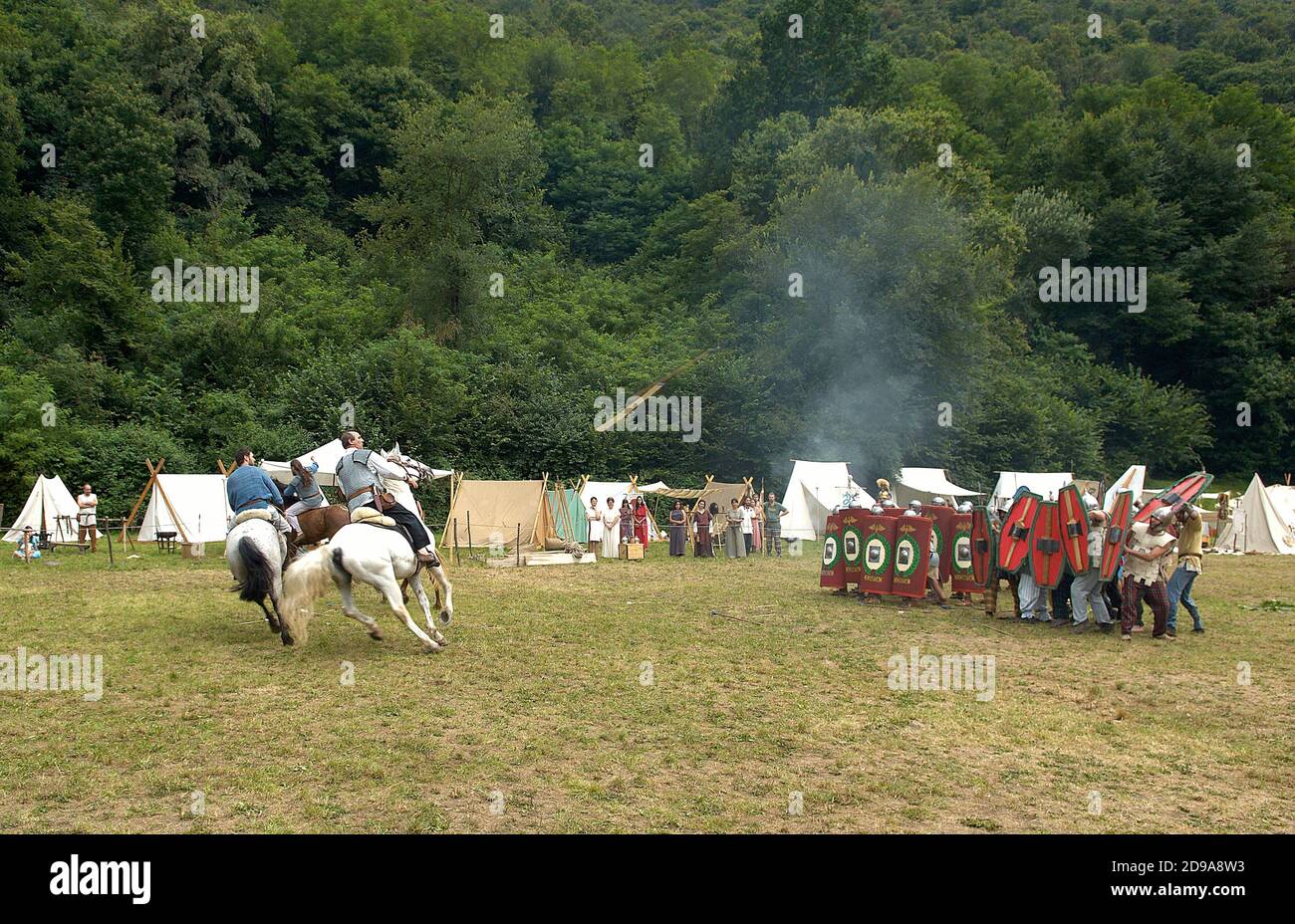 OME, ITALY - JULI 13, celebration of the Celtic Day,representation in ...