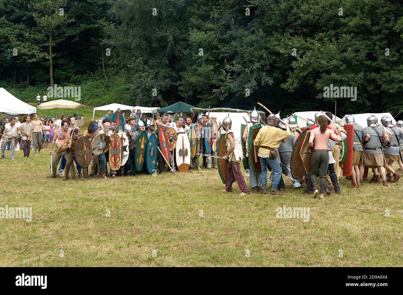 OME, ITALY - JULI 13, celebration of the Celtic Day,representation in ...