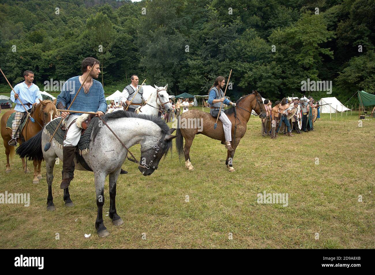 OME, ITALY - JULI 13, celebration of the Celtic Day,representation in ...