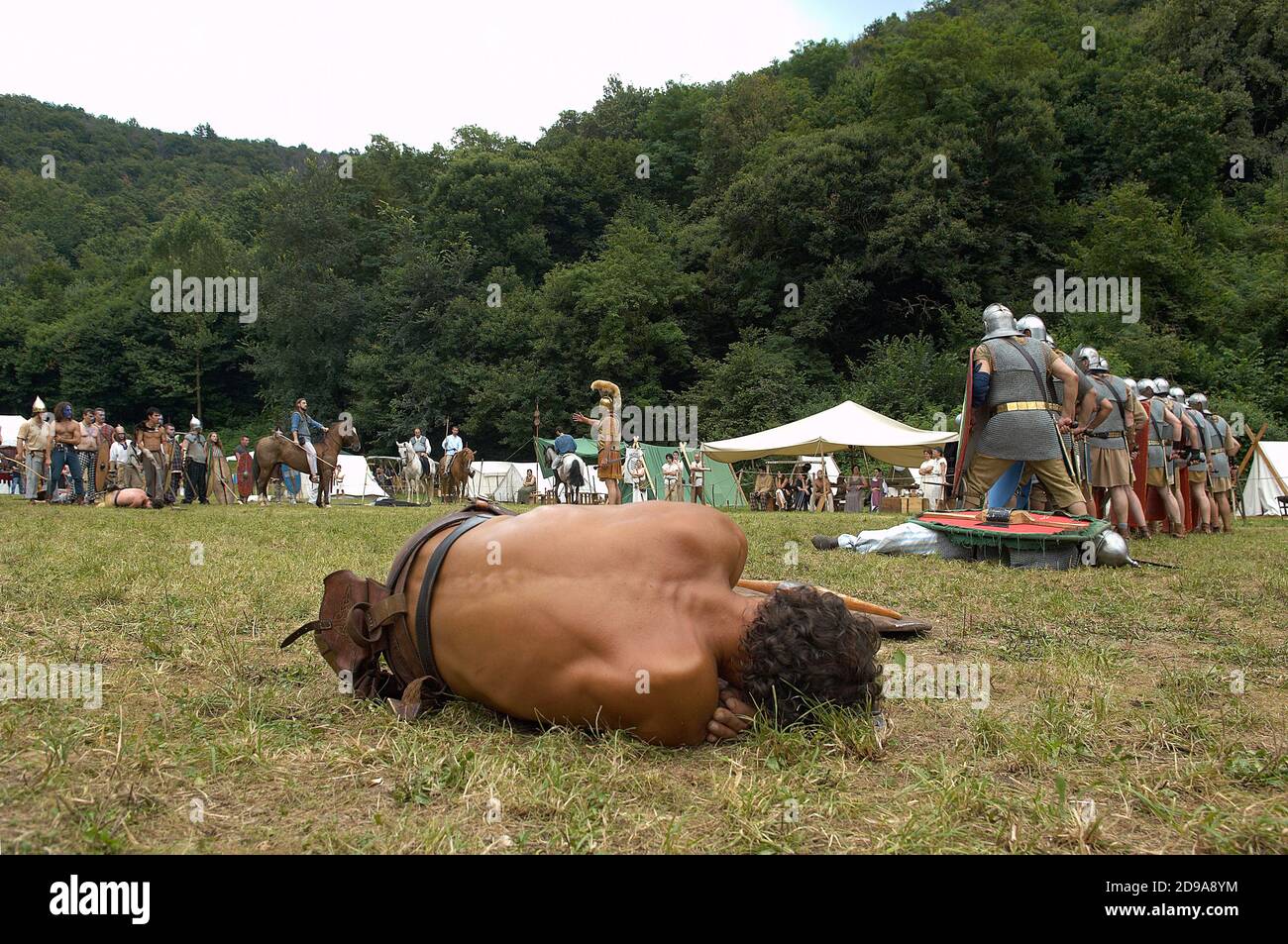 OME, ITALY - JULI 13, celebration of the Celtic Day,representation in ...