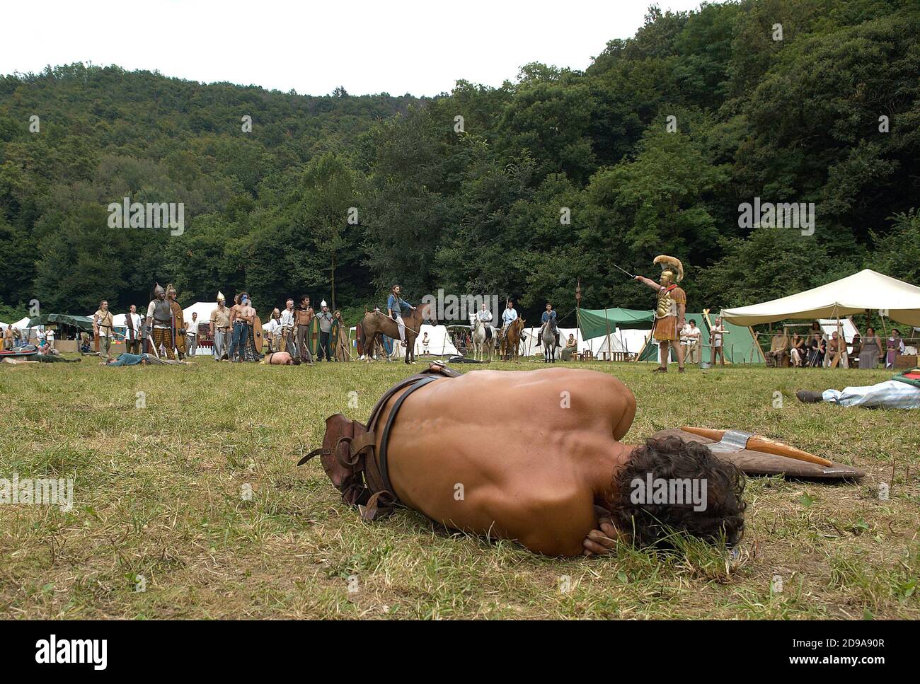 OME, ITALY - JULI 13, celebration of the Celtic Day,representation in ...