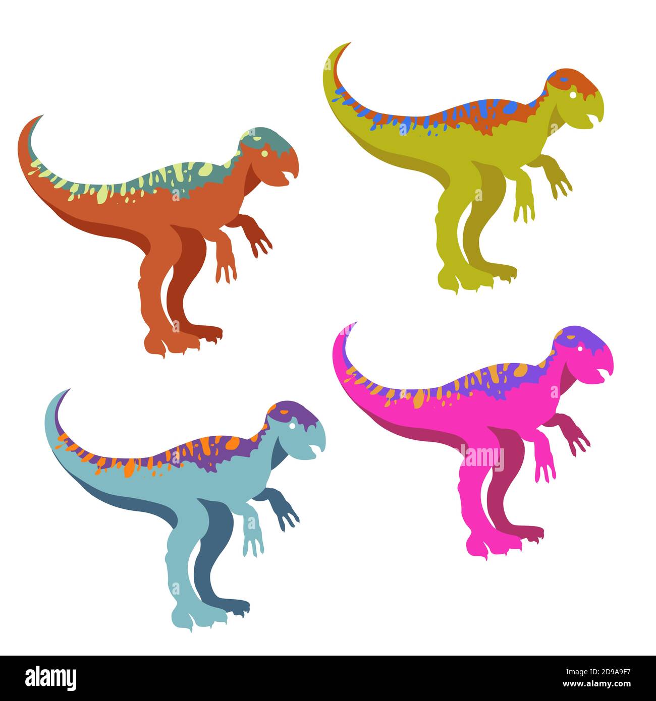 Allosaurus. Vector illustration of large prehistoric animals Stock ...