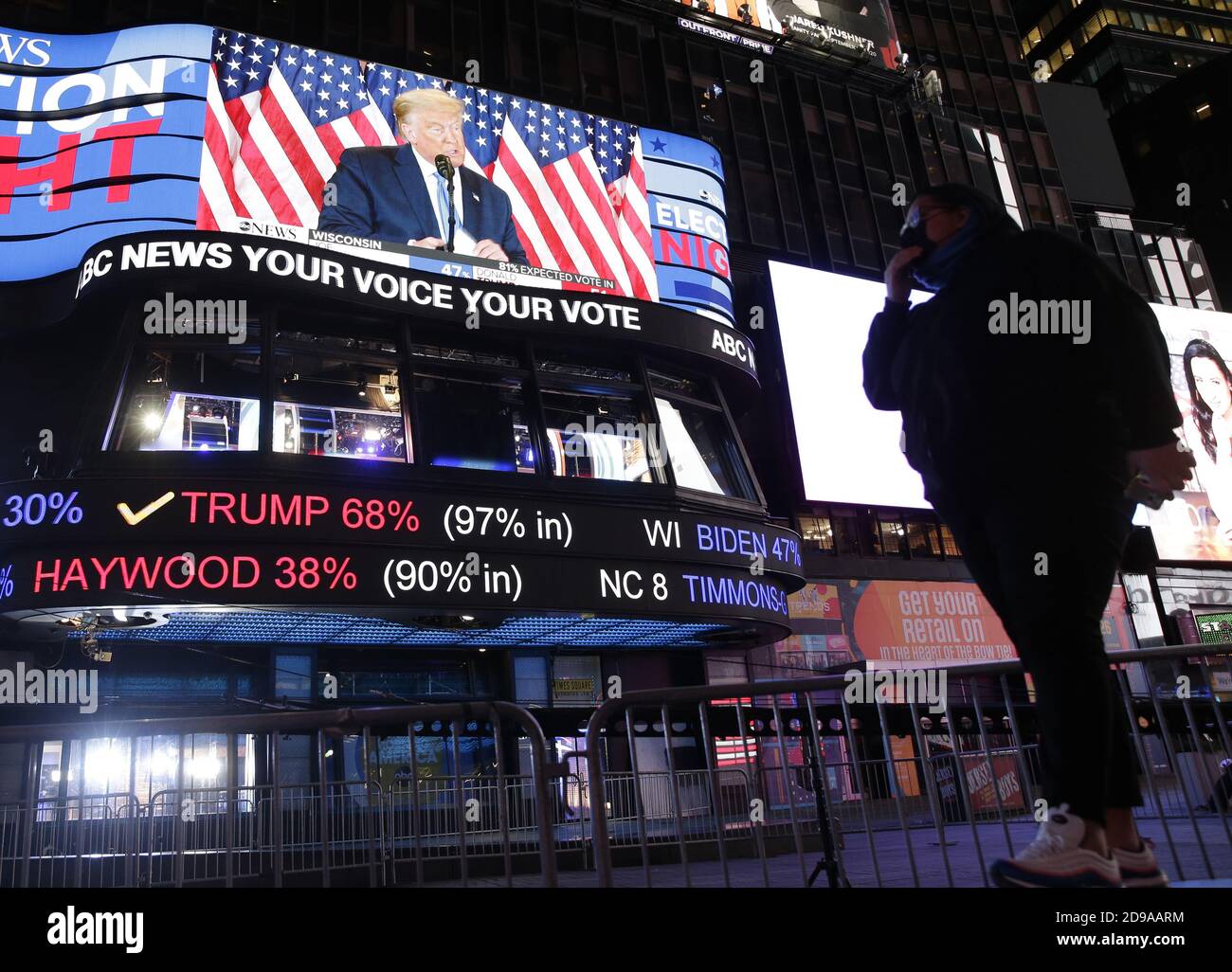 New York, United States. 04th Nov, 2020. President Donald Trump makes a ...
