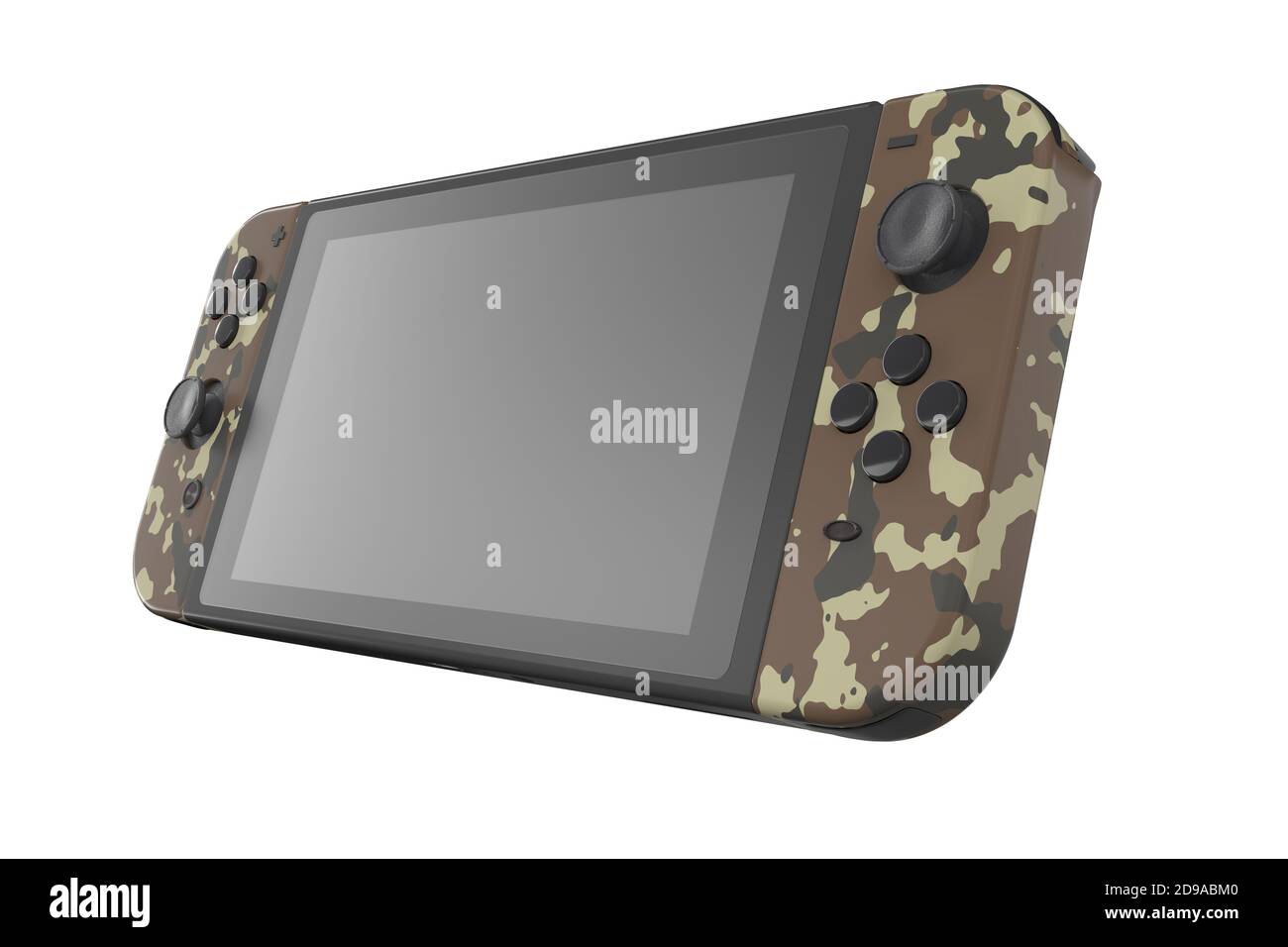 Realistic video game controllers attached to touch screen isolated on ...