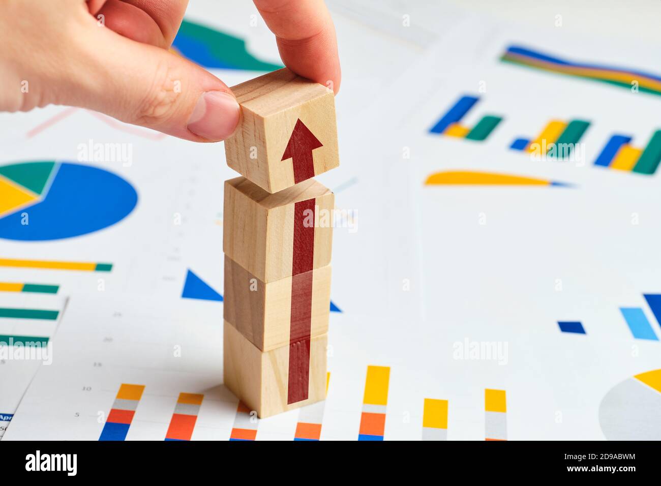 Business growth and profit concept on graphs Stock Photo - Alamy