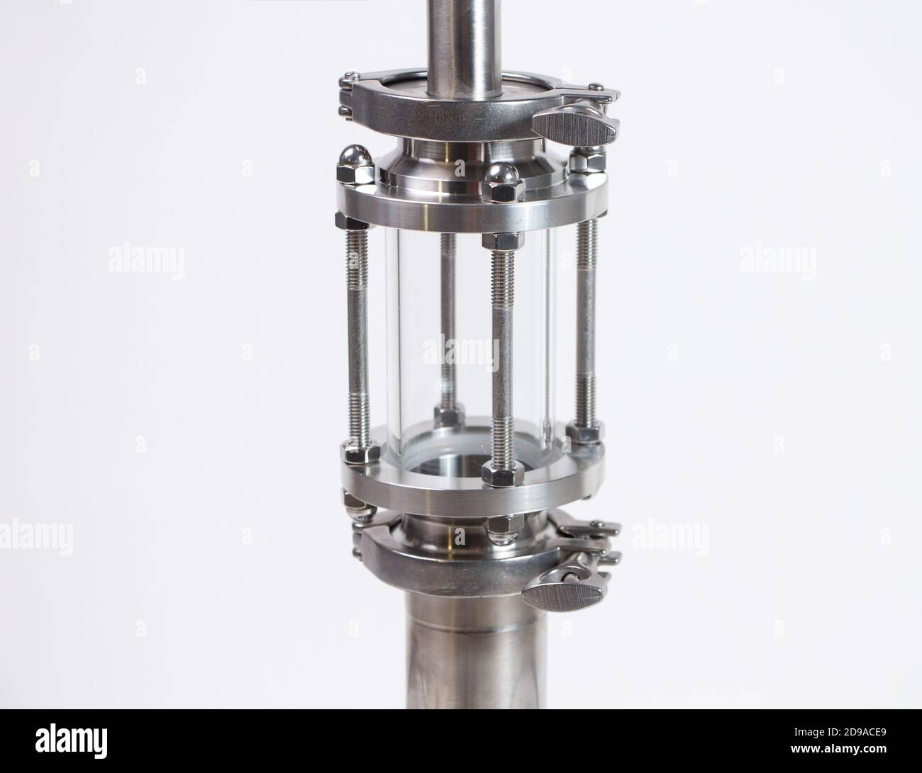 Image of steel hooch on white background Stock Photo - Alamy