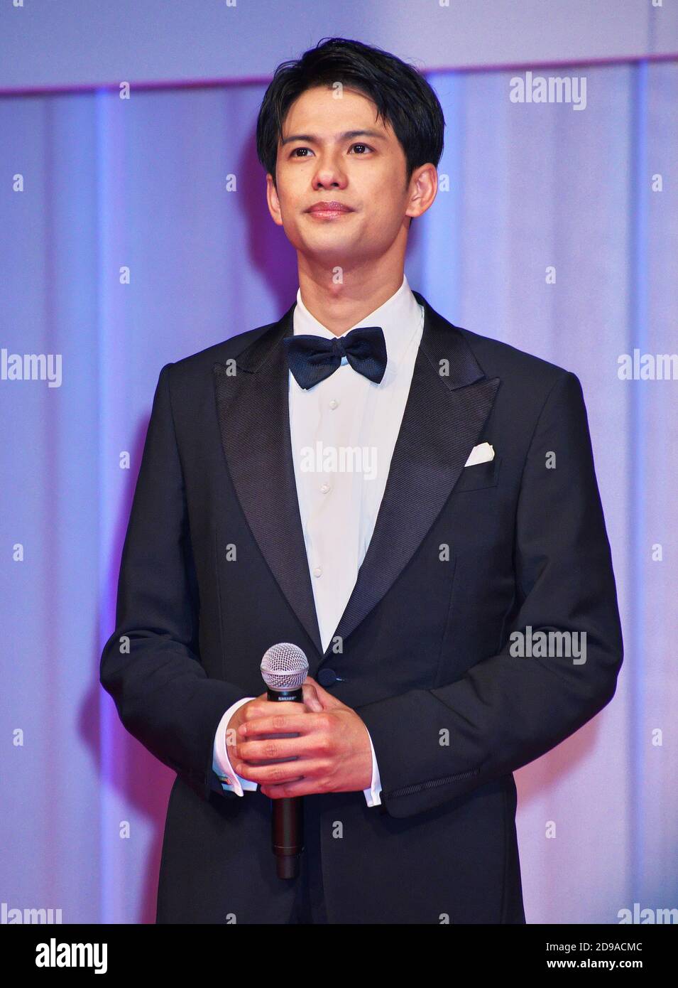 Actor Win Morisaki attends a opening ceremony for The 33rd Tokyo International Film festival in ...
