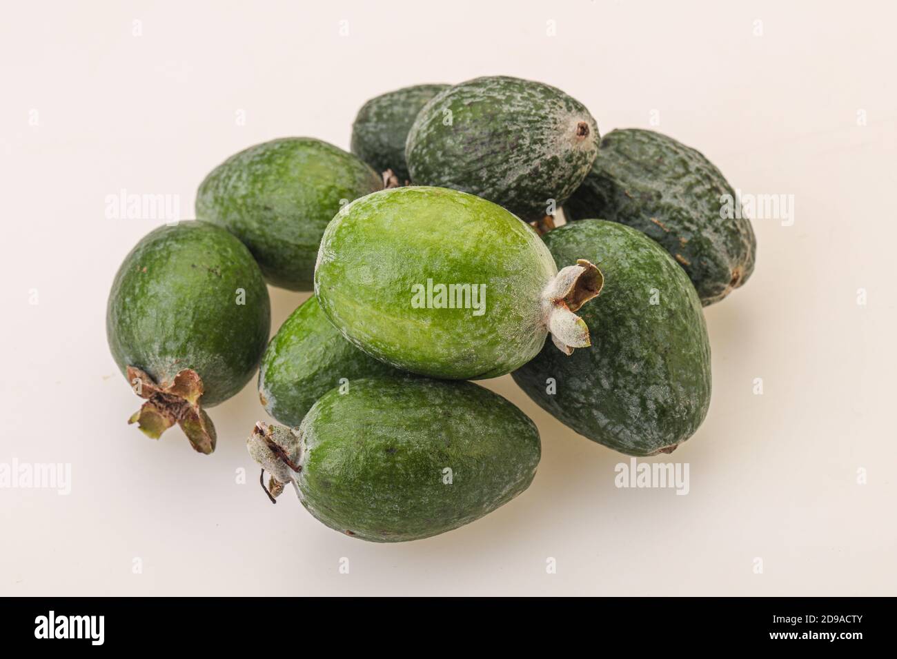 Tropical green sweet organic fruit Feijoa Stock Photo - Alamy