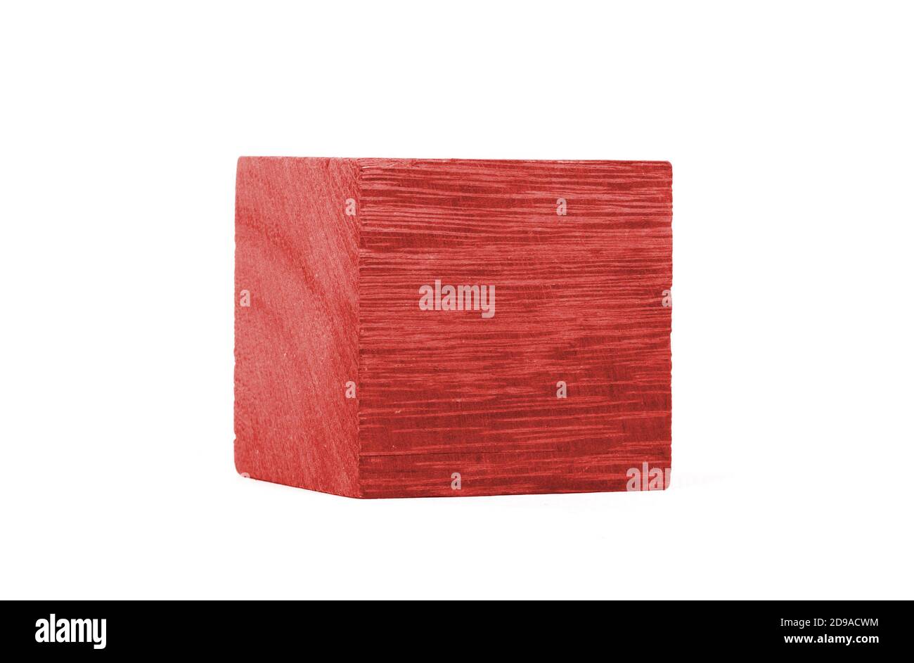 Vintage red building block isolated on white background Stock Photo - Alamy