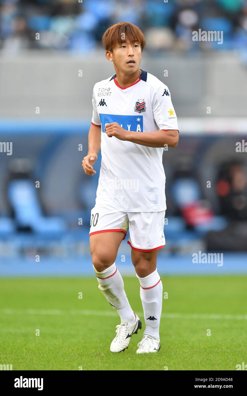 Takuro Kaneko of Hokkaido Consadole Sapporo during the 2020 J.LEAGUE Division 1 soccer match ...