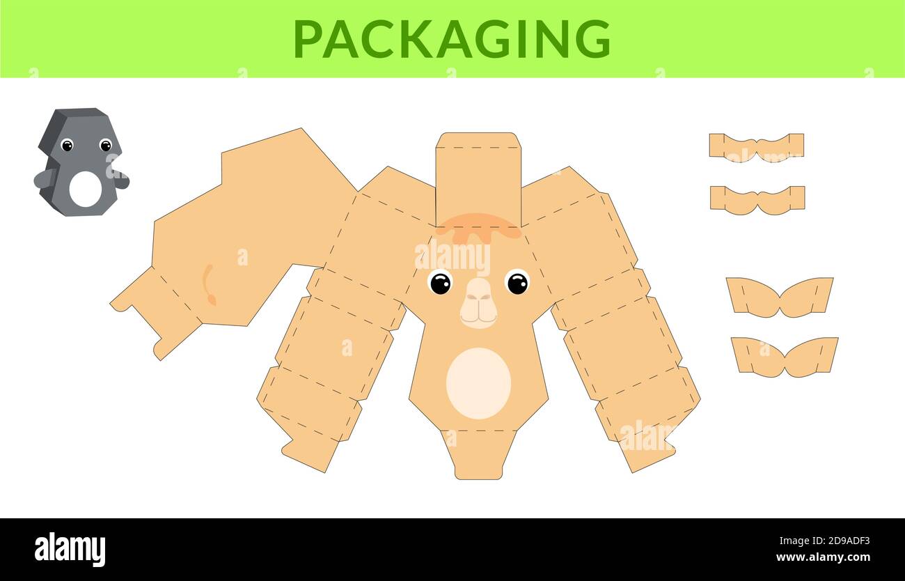 Party favor die cut camel box for birthdays, baby showers for sweets ...