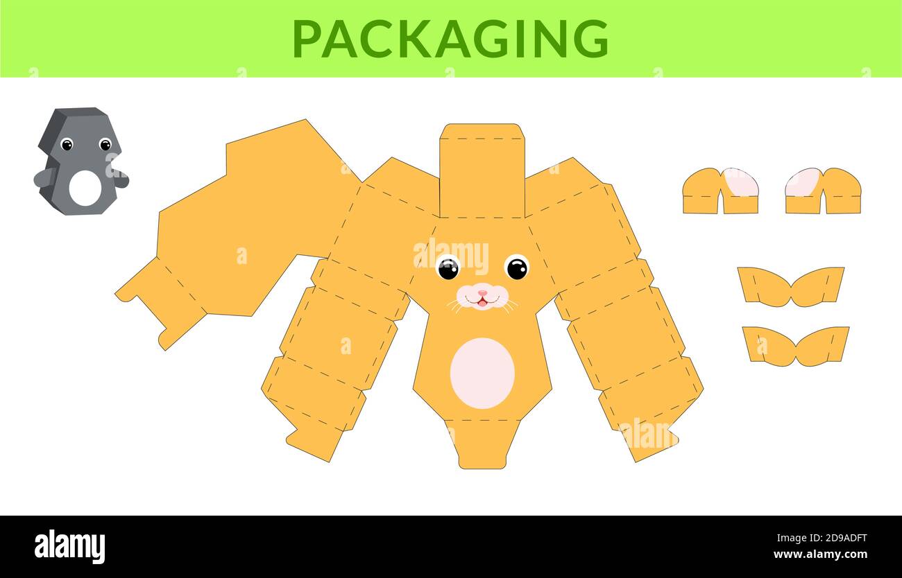 Party favor die cut hamster box for birthdays, baby showers for sweets ...