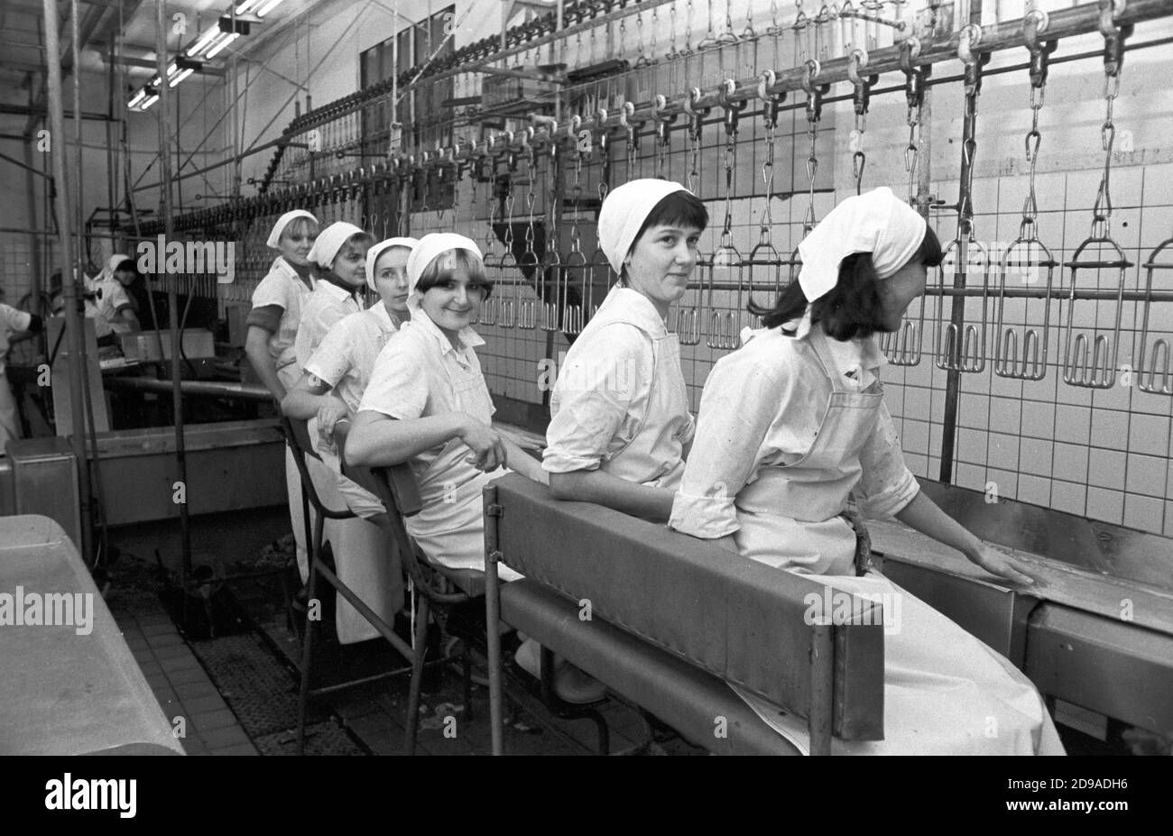 Interior slaughterhouse Black and White Stock Photos & Images - Alamy