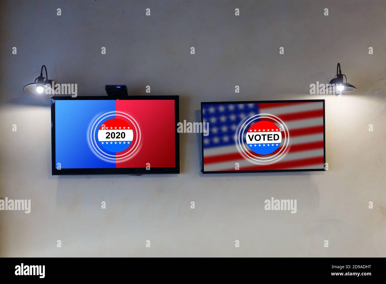 The concept of free democratic vote elections. on TV Stock Photo - Alamy