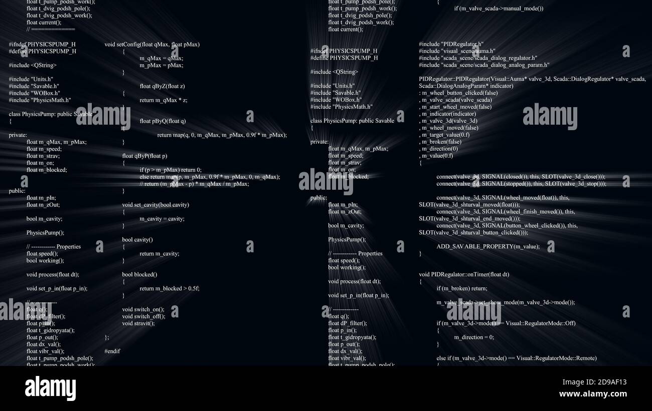 The program code in the computer monitor Stock Photo - Alamy